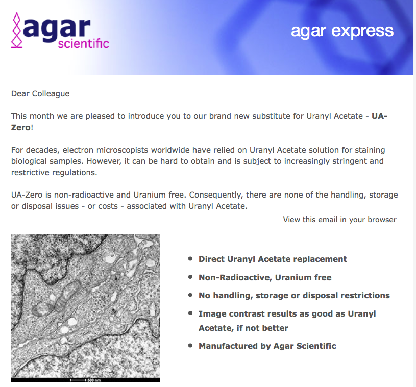 Agar Express May 2019 - Introducing our Uranium free & non-toxic Uranyl ...
