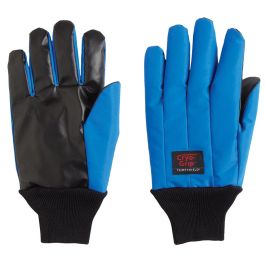 Waterproof cryogenic grip gloves for ultra-cold environments
